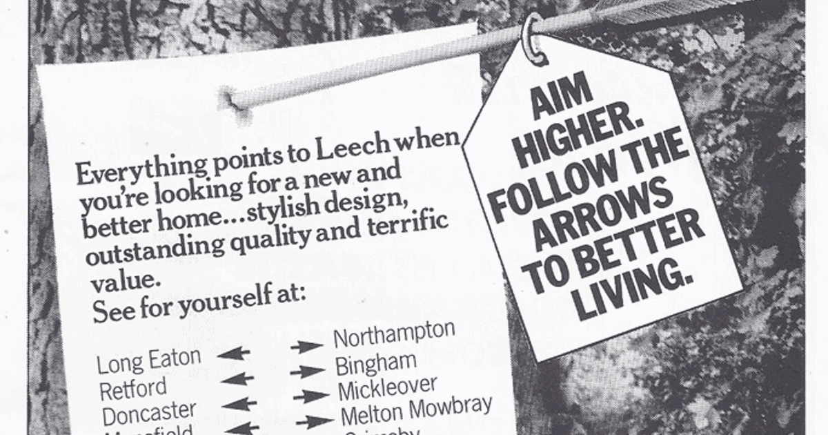 Advertising Sectioned: Leech Homes – Follow the Arrows To Better Living ...