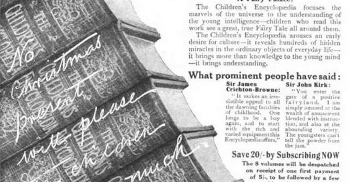 Advertising Sectioned: Arthur Mee's Children's Encyclopedia (1913 ...