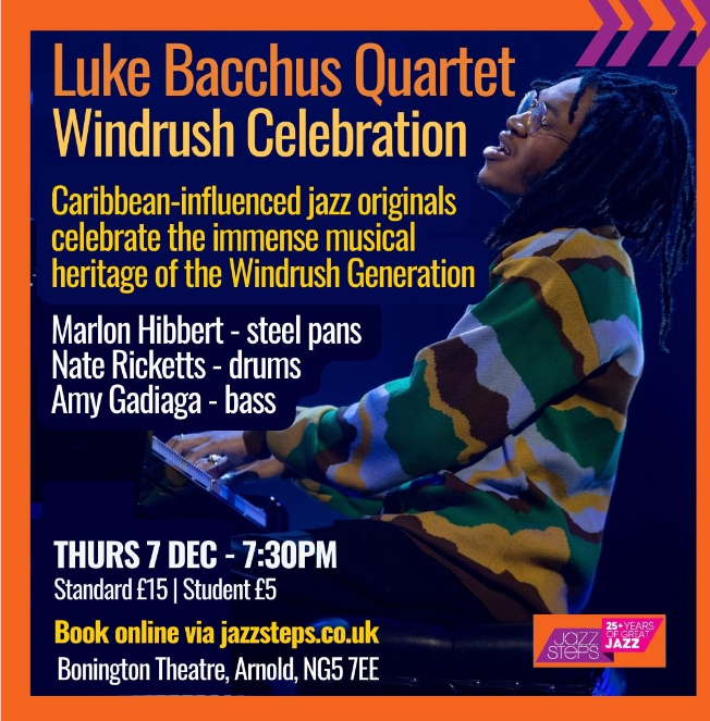 Luke Bachhus Quartet - Windrush Celebration - Leftlion - Nottingham Culture