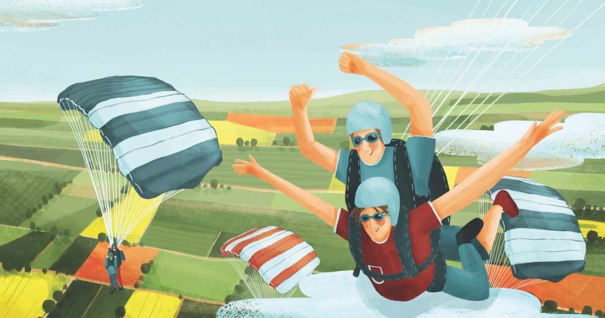 A Skydiver in Notts - Leftlion - Nottingham Culture