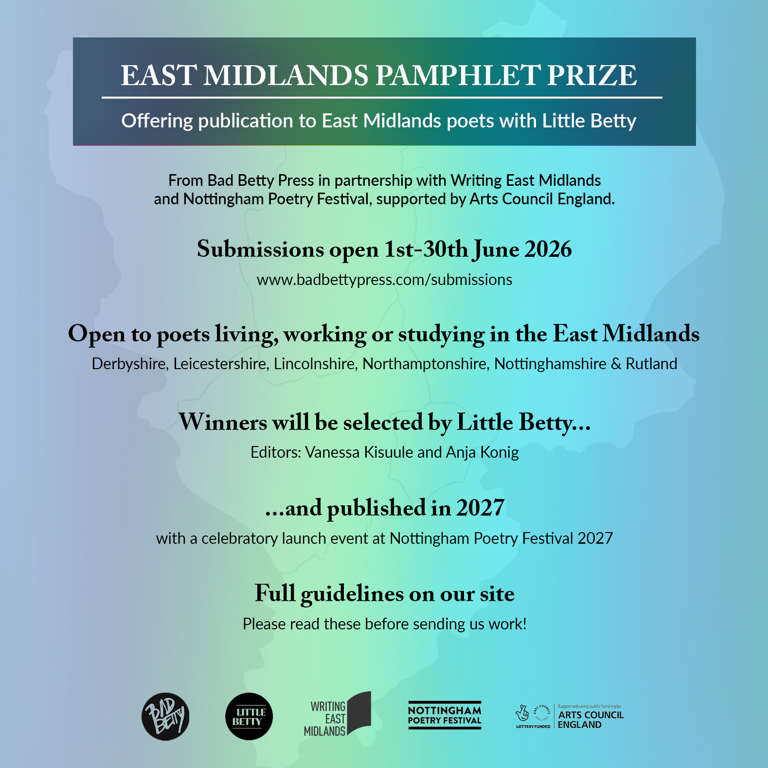 East Midlands Pamphlet Prize launched by Bad Betty, in partnership with ...